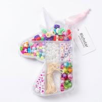 China RICHSTAR Children's Heart Jewelry - Silver & Acrylic Beaded Necklaces, Small or Custom Size, Nickel-Free for sale