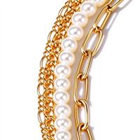 China Multi-Layered Ladies Fancy Necklace 1.5cm Width 45cm Length Gold/Silver/Rose Gold Plated Fashion Jewelry for sale