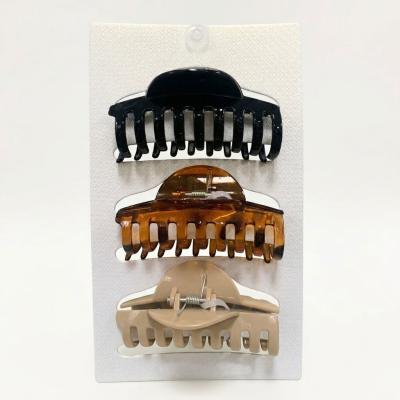 China RICHSTAR Plastic Hair Claw Clips - 1200pcs Minimum Order with 45-Day Delivery | Black & Brown Colors for sale