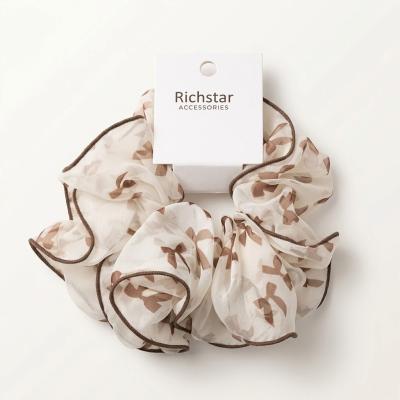 China RICHSTAR Girls Elastic Fabric Hair Scrunchies with Pearls - 45 Day Delivery, Multiple Patterns & Sizes for sale
