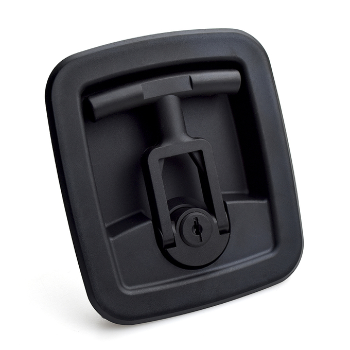 Plastic Black Recessed Paddle Latch Lock For Storage Bins Tool Boxes 0