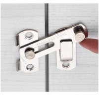 China Chrome Plated Sliding Barn Door Latch Sliding 90 Degree Right Angle Door Lock For Locking for sale