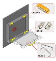 China Furniture Hardware Magnetic Door Catches Wardrobe Cabinet Latch Catch With Screws for sale