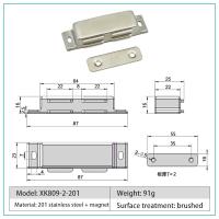 China Furniture Hardware Magnetic Door Catches Wardrobe Cabinet Latch Catch With Screws for sale
