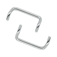 China Furniture Hardware Stainless Steel Door Handles Double Bend Heavy Door Bow Knobs for sale