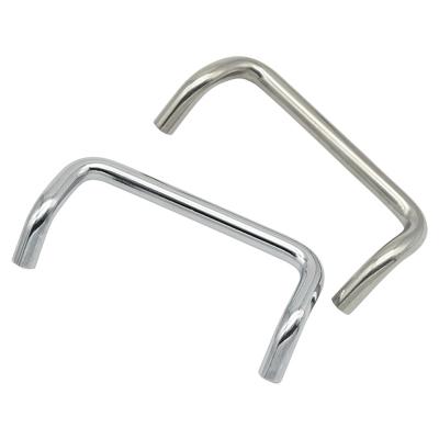 China Furniture Hardware Stainless Steel Door Handles Double Bend Heavy Door Bow Knobs for sale
