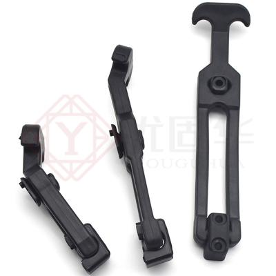 China Flexible Rubber Hood Catch Rubber T Handle Draw Latch With Brackets for sale
