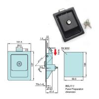 China XK101BS Recessed Door Paddle Lock Latch With Keys For Truck Trailer Container for sale