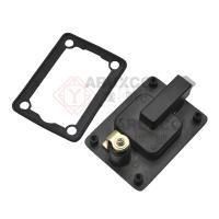 China Silent Generator Set Door Paddle Latch Lock Iron Panel Board Lock 108*80MM for sale