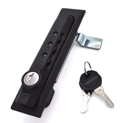China Industrial Plane Lock Communication Cabinet Control Cabinet Distribution Box Black Plastic Flat Lock Password for sale