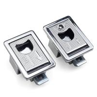 China Marine Grade Zinc Alloy Compression Flush Pull Lock Mounted Latch For Horsebox Locker Trailer Silver Hardware for sale