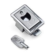 China Marine Grade Zinc Alloy Compression Flush Pull Lock Mounted Latch For Horsebox Locker Trailer Silver Hardware for sale