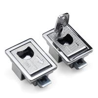 China Marine Grade Zinc Alloy Compression Flush Pull Lock Mounted Latch For Horsebox Locker Trailer Silver Hardware for sale