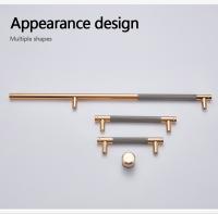 China Golden Zinc Alloy Furniture Drawer Handle Pulls Single Hole for sale