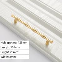 China Bamboo Cabinet Decorative Pull Handle 125x8x25mm for sale