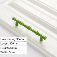 China Bamboo Cabinet Decorative Pull Handle 125x8x25mm for sale