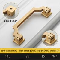 China Office Copper Gold Antique Single Hole Drawer Pulls for sale