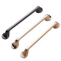 China Brushed Brass Cabinet Hardware Handle Polished For Wardrobe Drawer for sale