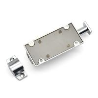 China Zinc Alloy Button Spring Latch Lock 83.5x30.6mm , Lockable Slide Bolt Latch For Guard Against Theft for sale