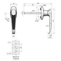 China L Cabinet Push Handle Lock 115x30mm Zinc Alloy Carbon Steel Stainless Steel for sale