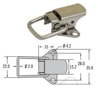China TL Stainless Steel Draw Latch For Toolbox 37x19x12mm for sale