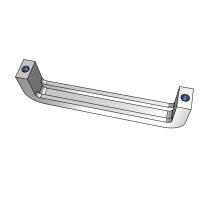 China Zinc Alloy Industrial Modern Cabinet Pulls Square Groove for sale