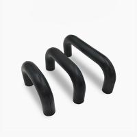 China Rubber Small Black Industrial Cabinet Pulls Internal Thread Type for sale