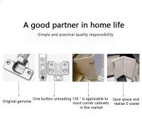 China 135 Degree Open Hydraulic Concealed Hinges Kitchen Cabinet Corner Door for sale