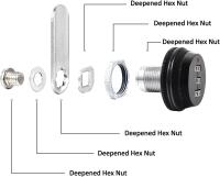 China Cabinet Door Cam Latch Lock 3 Digit Intelligent Password Combination for sale