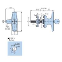 China Double T Push Handle Lock Zinc Alloy Galvanized 115x30mm for sale