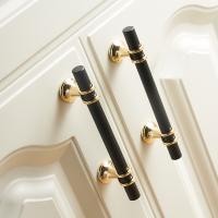 China Zinc Alloy 128mm Kitchen Door Handles Black Space Aluminum for sale