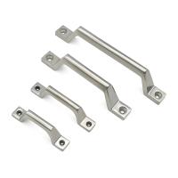 China 80x18x32mm Stainless Steel Cabinet Handles Bow Shaped Straight Edge for sale