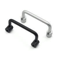 China Aluminum Industrial Cupboard Door Handles 40x40x12mm Round 90 Degree Folding for sale