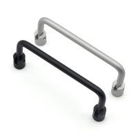 China Aluminum Industrial Cupboard Door Handles 40x40x12mm Round 90 Degree Folding for sale