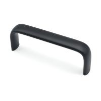 China Oval Shaped Black Aluminum Industrial Drawer Pulls White for sale