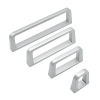 China Zinc Alloy U-Shaped Matte Silver Handle Strong Metal Small Instruments Pull Handle for sale