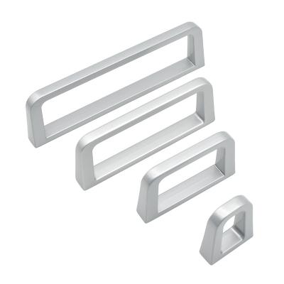 China Zinc Alloy U-Shaped Matte Silver Handle Strong Metal Small Instruments Pull Handle for sale