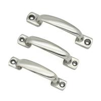 China Stainless Steel Nickel Cabinet Hardware Pull Handle Half Round Pull Rushed for sale