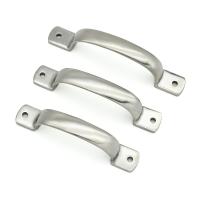 China Stainless Steel Nickel Cabinet Hardware Pull Handle Half Round Pull Rushed for sale