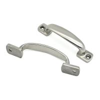 China Stainless Steel Nickel Cabinet Hardware Pull Handle Half Round Pull Rushed for sale