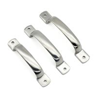 China Stainless Steel Nickel Cabinet Hardware Pull Handle Half Round Pull Rushed for sale