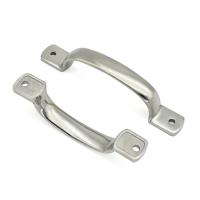 China Stainless Steel Nickel Cabinet Hardware Pull Handle Half Round Pull Rushed for sale