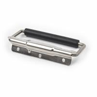 China Spring Loaded Case Handle 2mm 304 Stainless Steel Mount Chest With Rubber Grip for sale