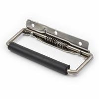 China Spring Loaded Case Handle 2mm 304 Stainless Steel Mount Chest With Rubber Grip for sale
