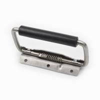 China Spring Loaded Case Handle 2mm 304 Stainless Steel Mount Chest With Rubber Grip for sale
