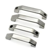 China U Stainless Steel Silver Cabinet Pull Handle 100mm Square Hardware Handle for sale