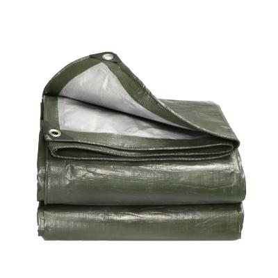 China Green silver waterproof coated HDPE woven pe polyethylene tarpaulin sheet with best price for sale