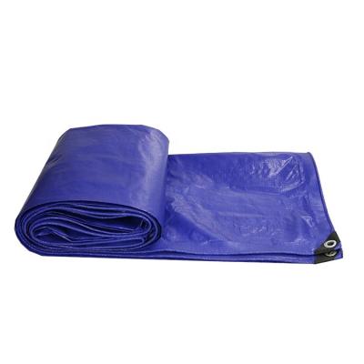 China 200gsm Heavy Duty Canvas Tarp Pe Woven Laminated Fabric Blue Silver Tarpaulin Sheet  With Best Quality for sale