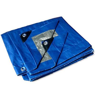 China High quality PE tarpaulin tent material blue silver waterproof outdoor plastic cover poly tarp hdpe tarpaulin sheet for sale