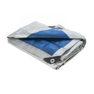 China China factory PE tarpaulin tent material silver blue waterproof outdoor plastic cover poly tarp hdpe tarpaulin sheet for sale